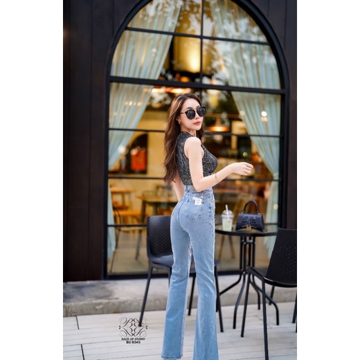 8045(ผ้ายืด)ติดเลื่อมด้านหน้าสวยงามรายละเอียดเพิ่มเติมด้านล่างต่อเลยค่ะ - yuk_jeans - ThaiPick