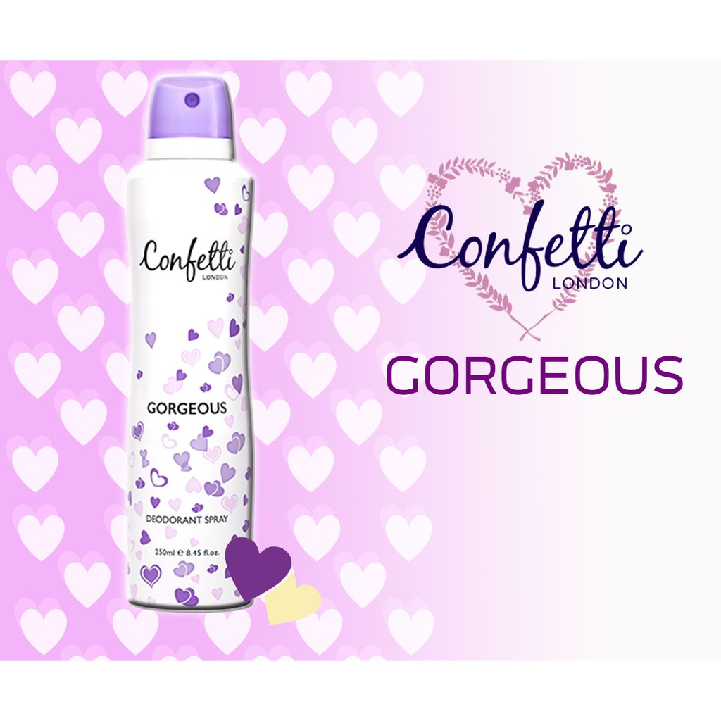 Confetti London Body Spray - Gorgeous 250ml คอนเฟตติ ลอนดอน บอดี้ ...