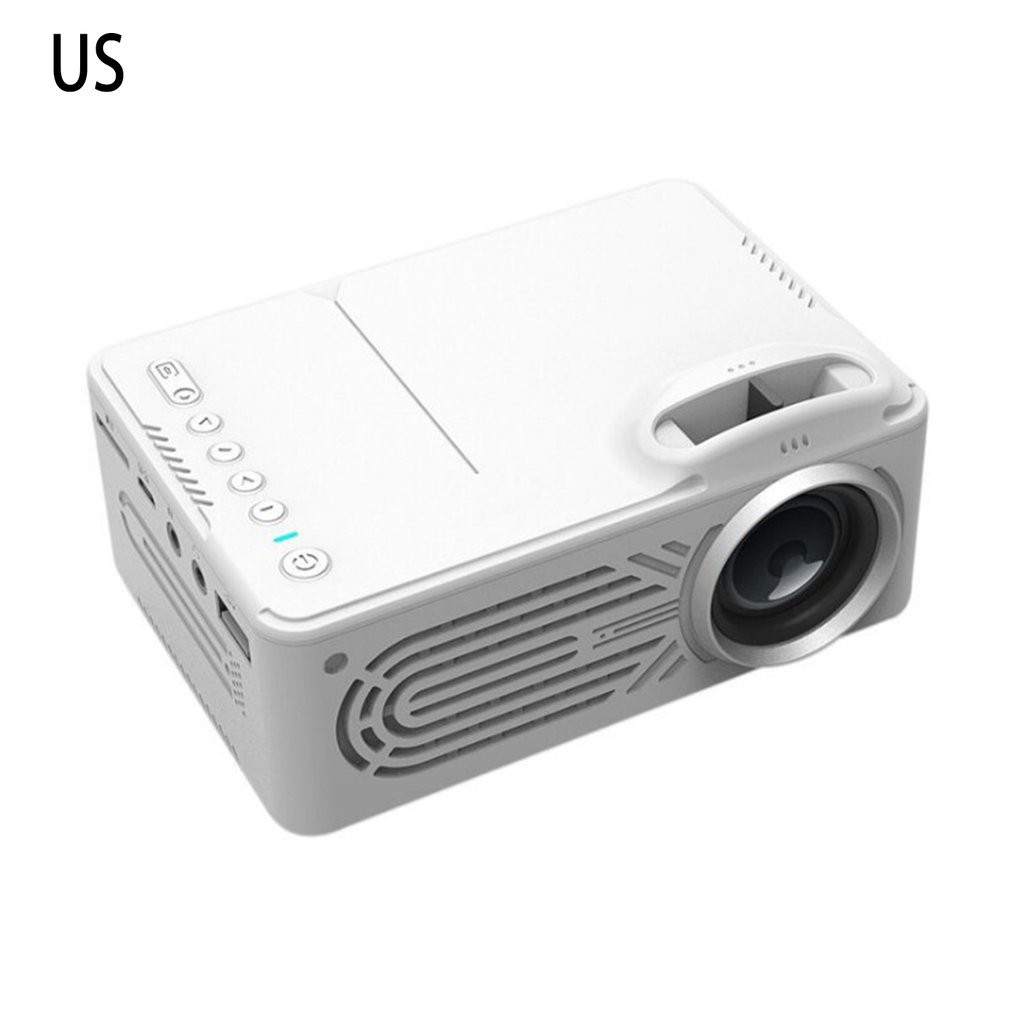 White 814 Portable Projector High Definition 1080P HDMI Projector Multi ...