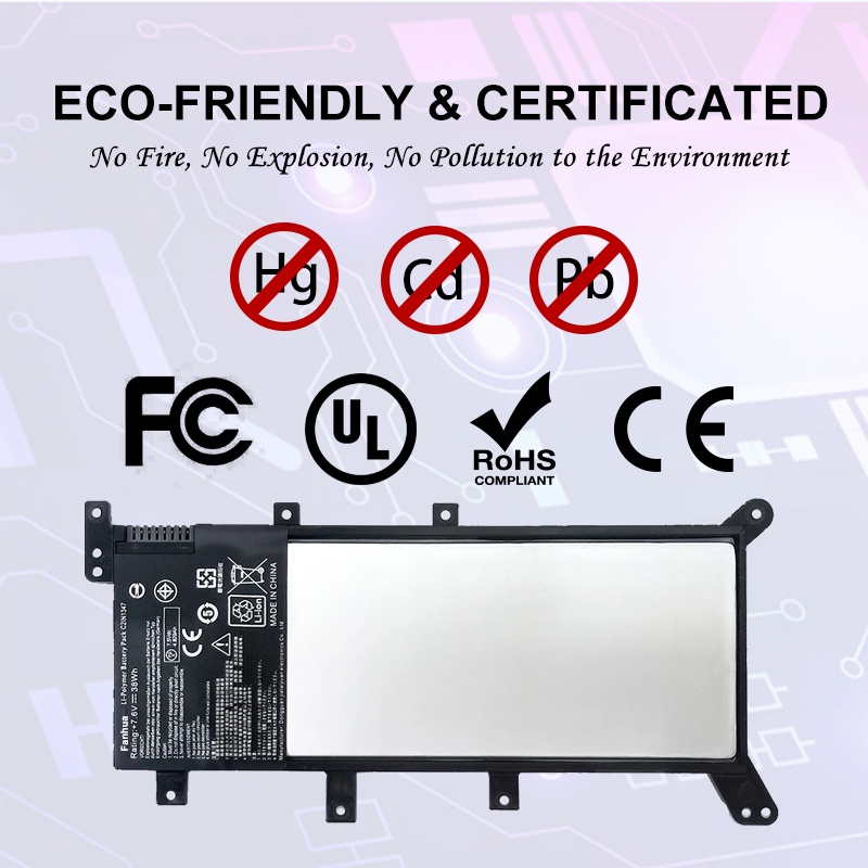 Fanhua C21N1347 Laptop Battery with Free Tools for ASUS X554L X555 ...