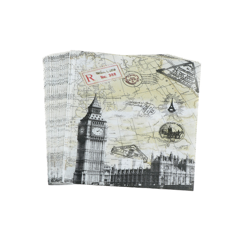 [JFancy] 20pcs paper napkin for party printing european wind style ...