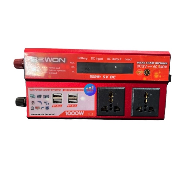 Bewon Solar Smart Inverter รุ่น BW-SR1000W (1000VA) DC12VAC240V เครื่อง ...