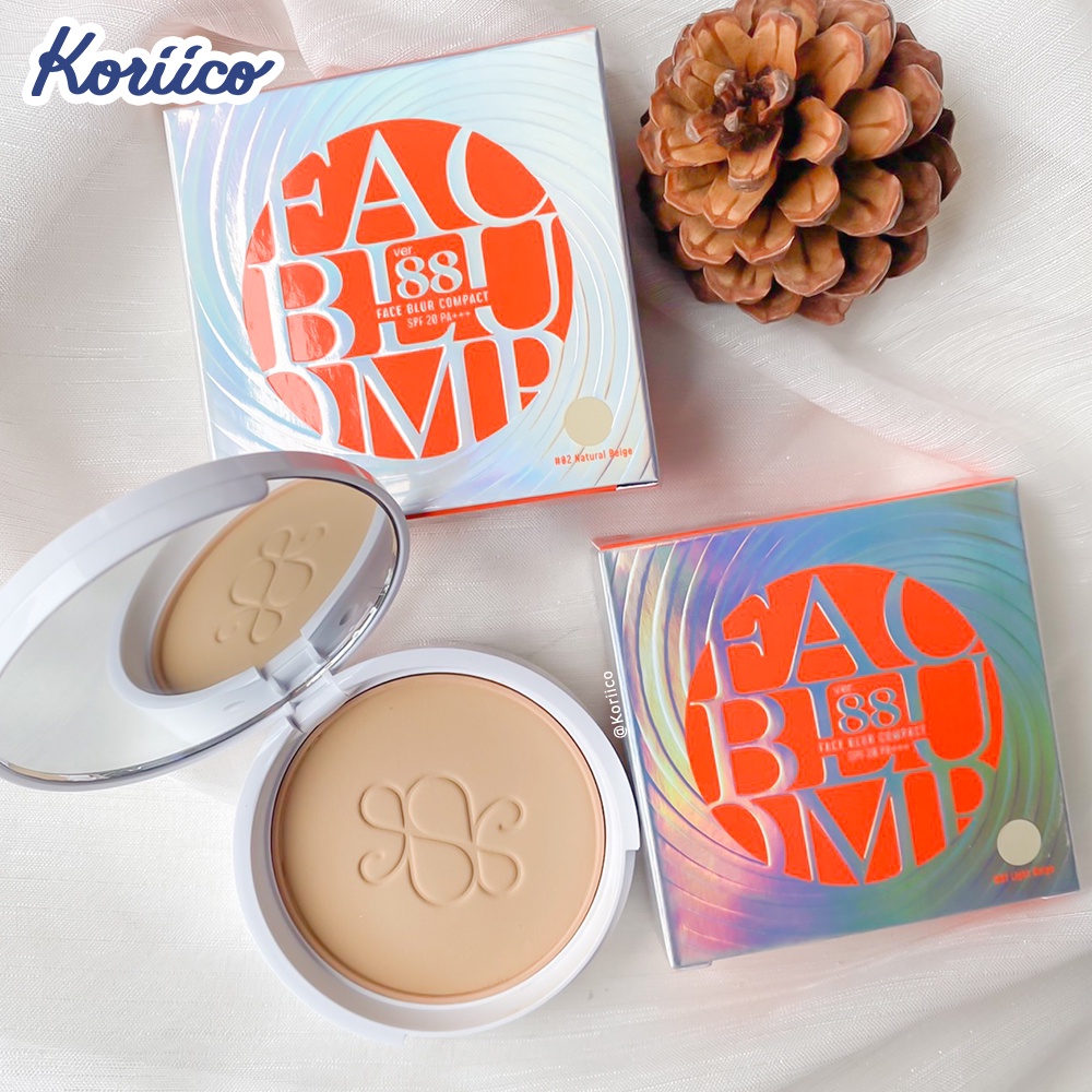 Ver.88 Face Blur Compact Spf20 Pa แป้งผสมรองพื้นเนื้อบางเบา KORIICO ...