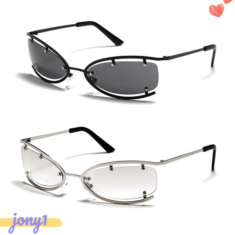 Jonye Y2K แว่นตากันแดด UV400 ไร้ขอบ 2000S พังก์ - jony1.th - ThaiPick