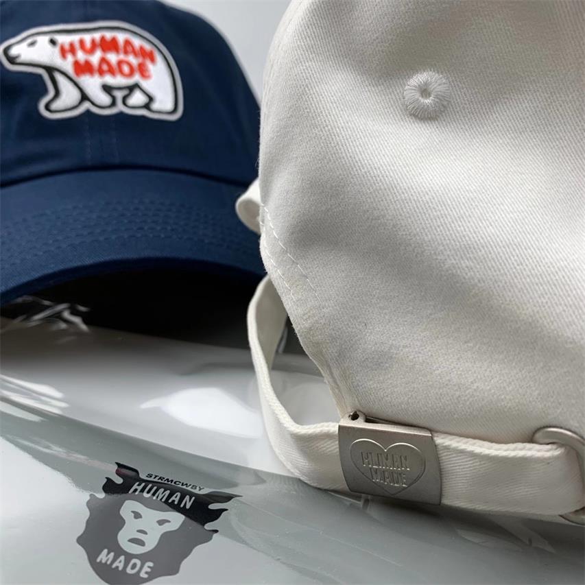 Human Made Polar Bear Embroidery Baseball Cap Dad Hats For Women Men ...