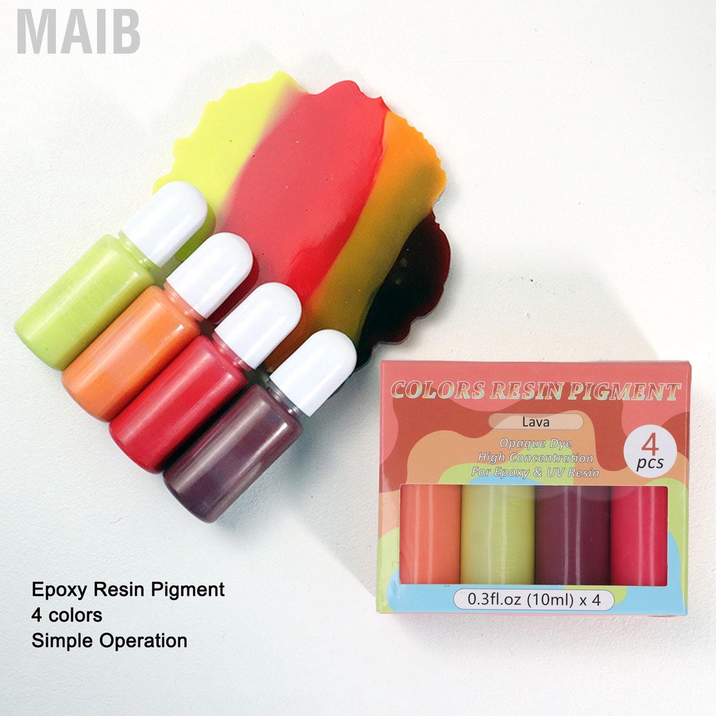 Maib Epoxy Resin Pigment Wide Applications 4 Colors Dye for Clothing ...