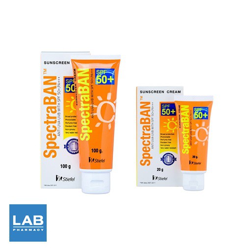 SpectraBAN Sunblock SPF 50+ - ครีมกันแดดสเปคตร้าแบน | Shopee Thailand