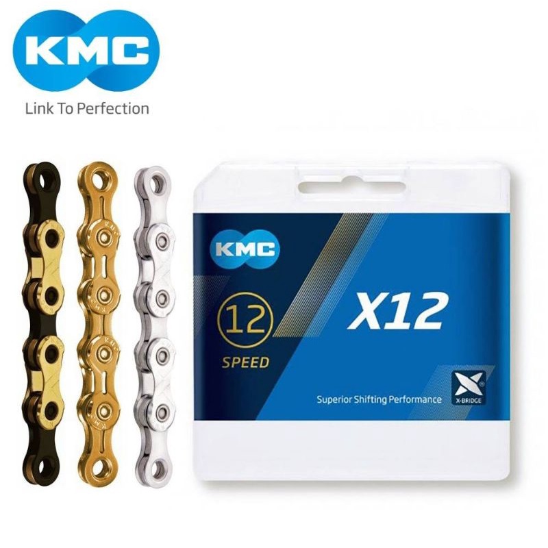 โซ่จักรยาน KMC X12 12สปีด 126ข้อ พร้อมปลดเร็ว | Shopee Thailand
