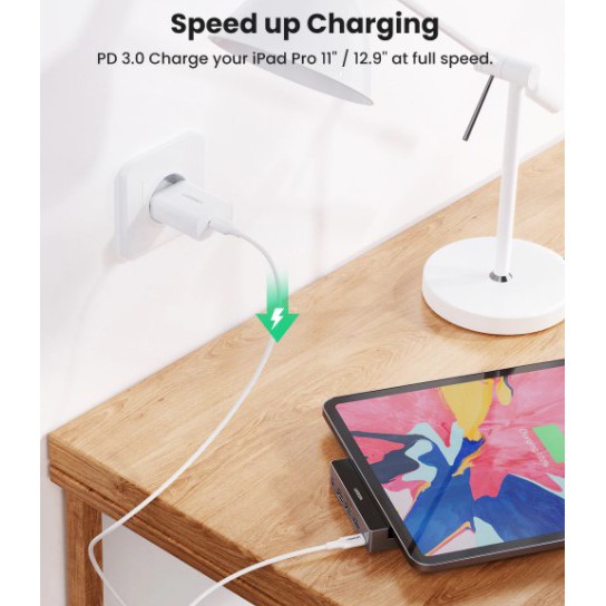 UGREEN USB C Hub Adapter for iPad Pro 2020 2018 USB-C Hub Dongle 4K ...