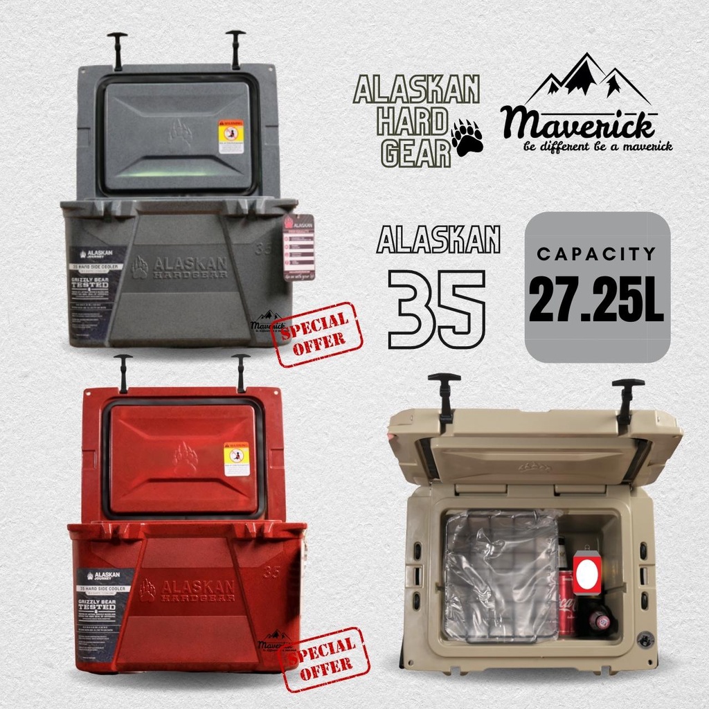 กระติกน้ำแข็ง ถังน้ำแข็ง ถังแช่น้ำแข็ง ALASKAN HARDGEAR ( Cooler box ...