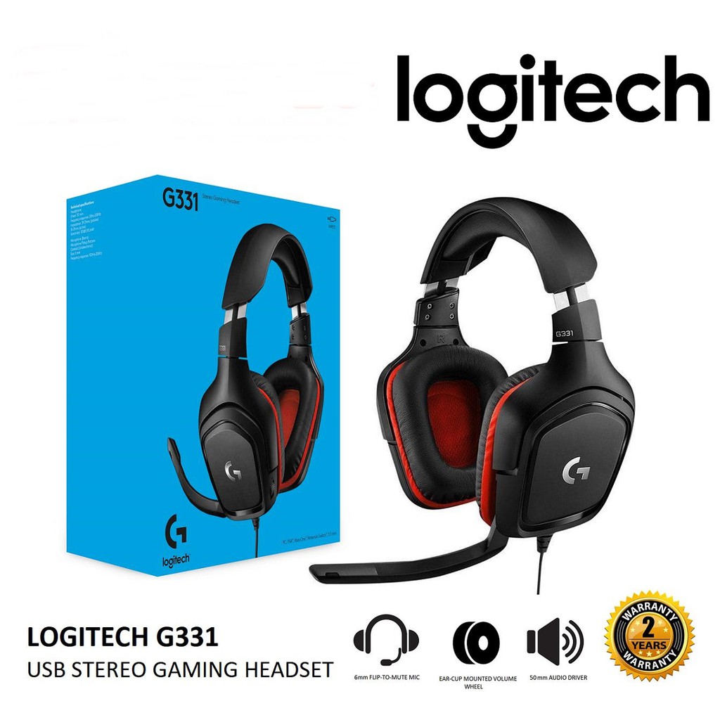 หูฟังเกมมิ่ง Logitech G331 Stereo Gaming Headset Warranty 2 - y | Shopee Thailand