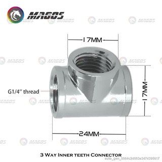 T Shape Water Splitter Fitting 3 Way Female G1/4 Thread, Trap Connector ...