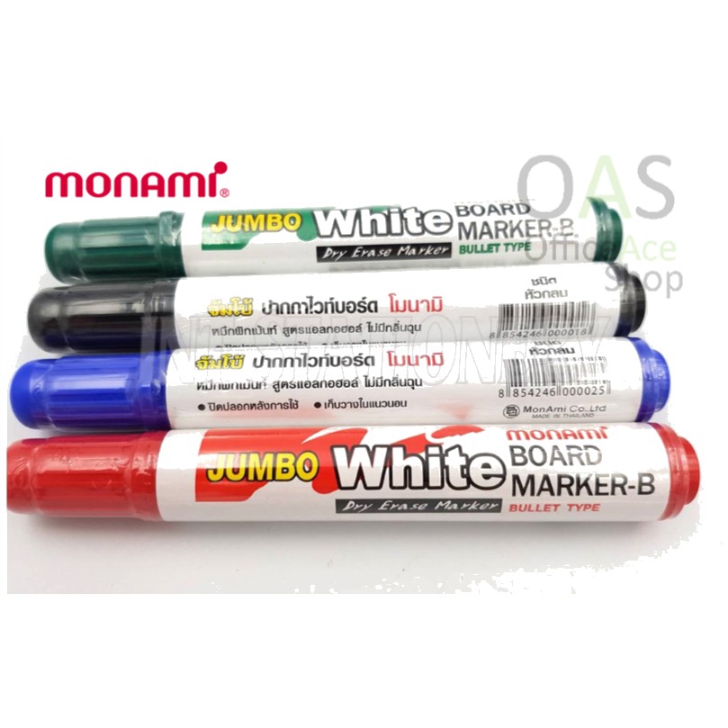 MONAMI JUMBO Whiteboard Marker ปากกาไวท์บอร์ด จัมโบ้ โมนามิ | Shopee Thailand
