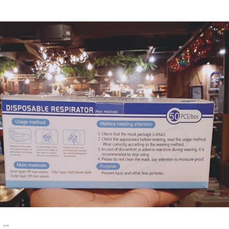 SHUDOU (พร้อมส่ง) หน้ากากอนามัย 50pcs High Qualilty Face Mask ...