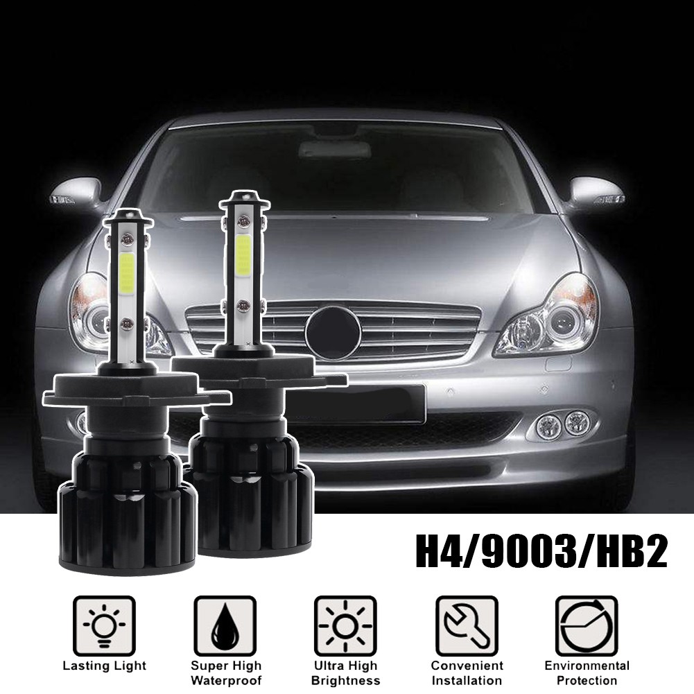 ไฟหน้าหลอดไฟ หลอดไฟ LED 1คุ่ หลอดไฟหน้ารถ Y6 หลอดไฟหน้ารถยนต์ ขั้ว ฟหน้ารถLED H4 16000 ลูเมน RHD ...