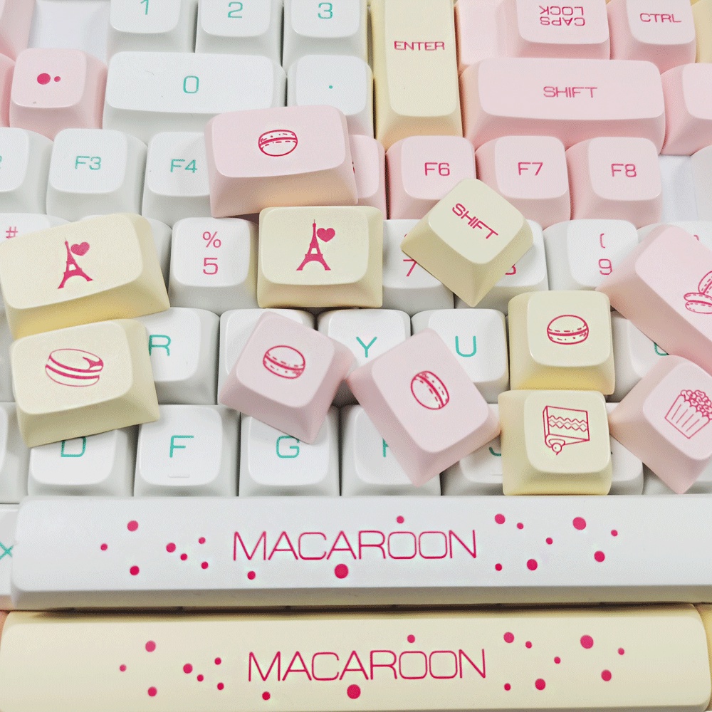 แป้นพิมพ์คอมพิวเตอร์ 1 Set Xda Macaron Theme Pbt Keycaps Dye Subbed Key Caps For Cherry Mx ...