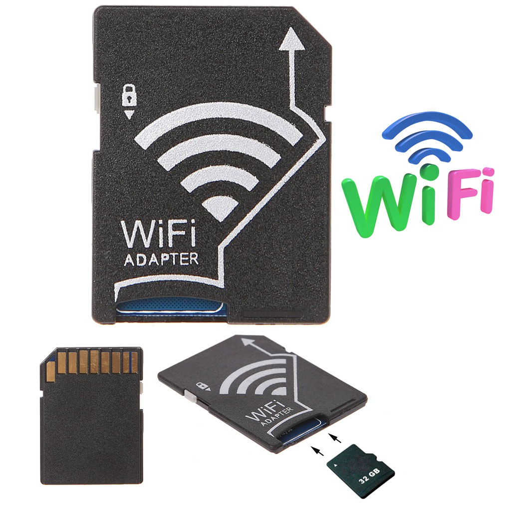 อะแดปเตอร์ Micro SD TF to SD Card Wifi Adapter สำหรับกล้องถ่ายภาพ - zzzone.th - ThaiPick