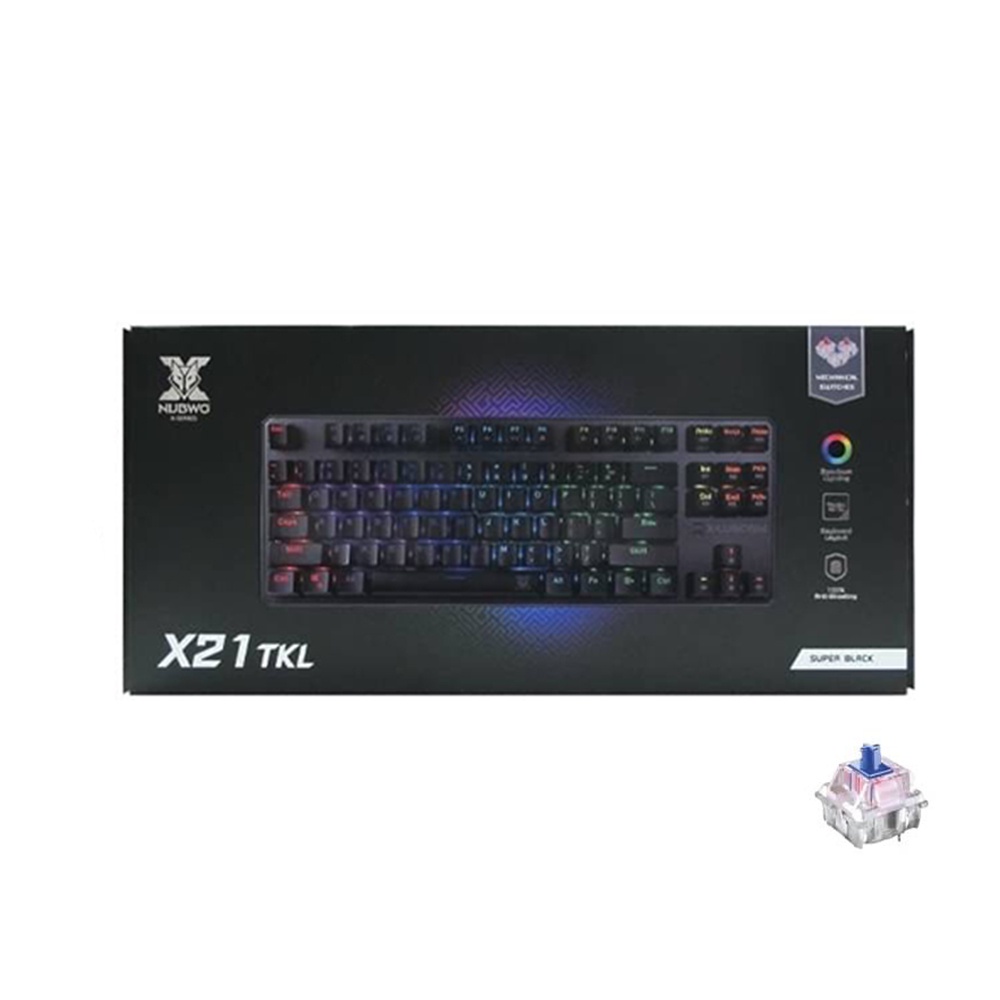 คีย์บอร์ดเกมมิ่ง Nubwo Gaming Keyboard X21 TKL Blue Switch by Banana IT ...