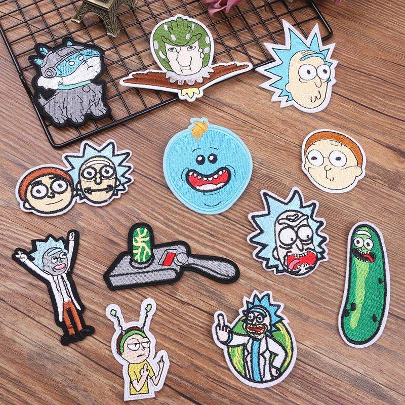 Cartoon Iron on Patch Morty and Rick Embroidered Appliques | Shopee ...