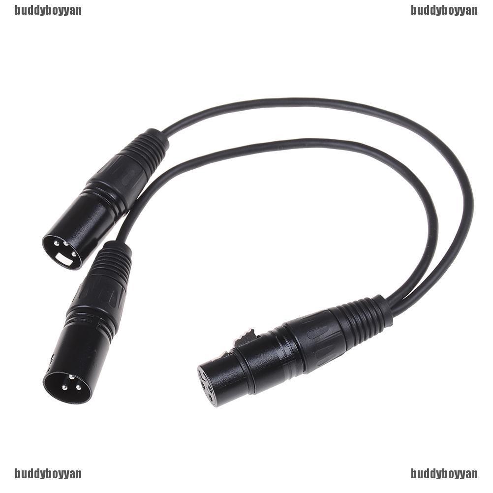 3 Pin Xlr Female Jack To Dual 2 Male Plug Y Splitter 0 . 3 M สายไฟเจล ...