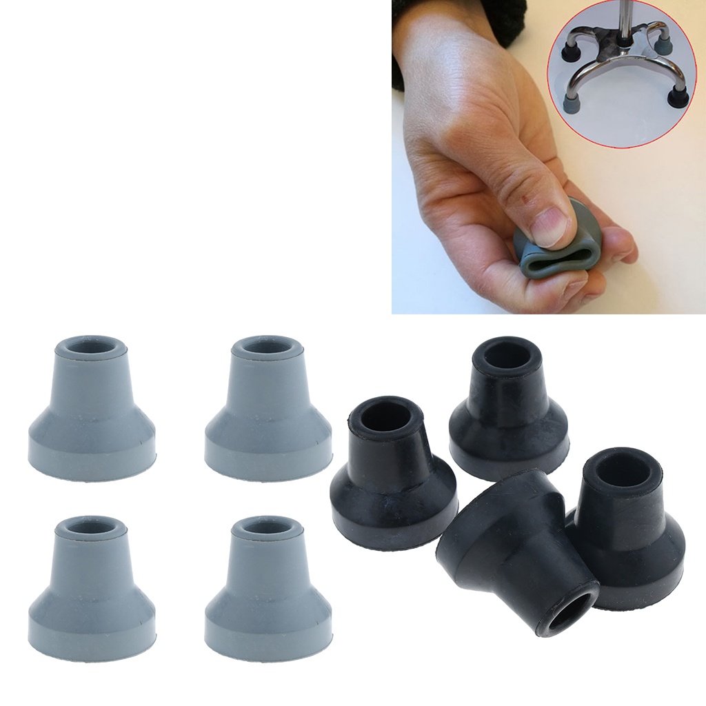 8 Pcs Rubber Skid Resistant Cane Tips Crutchs Pads Walking Sticks ...