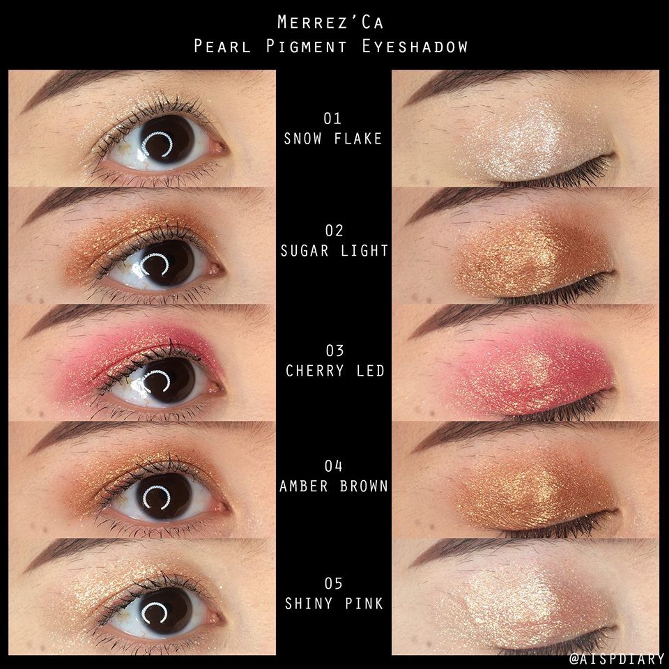 [ของแท้] เมอร์เรซกา Merrezca Pearl Pigment Eyeshadow สุดวิ้งแห่งปี ปาด ...