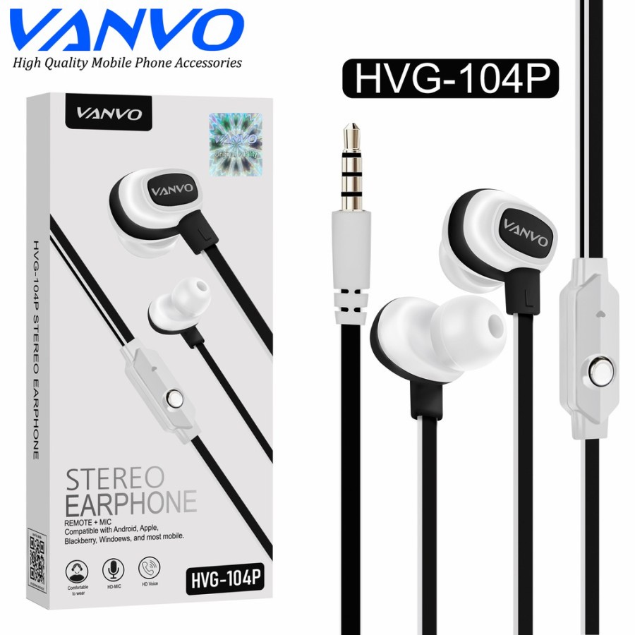 Fg ชุดหูฟังแฮนด์ฟรี VANVO HVG-104P พร้อมไมโครโฟน และหูฟัง HVG104P ...