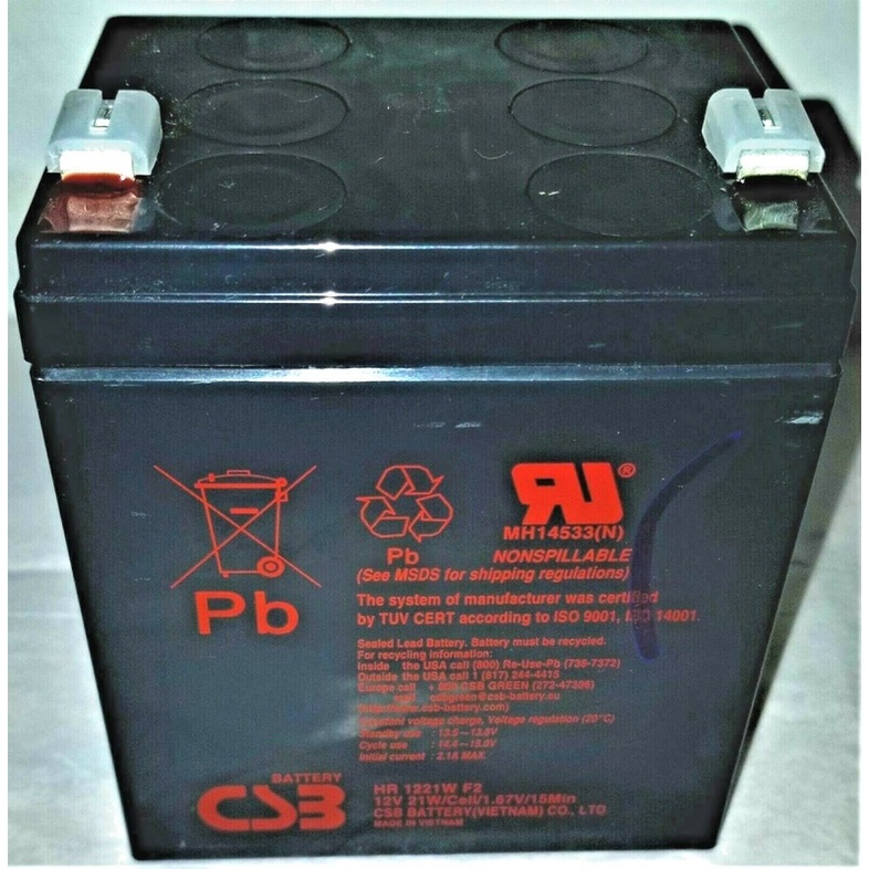 แบตเตอรี่เครื่องสำรองไฟ APC CSB Battery รุ่น HR 1221W F2 12V 5Ah ...