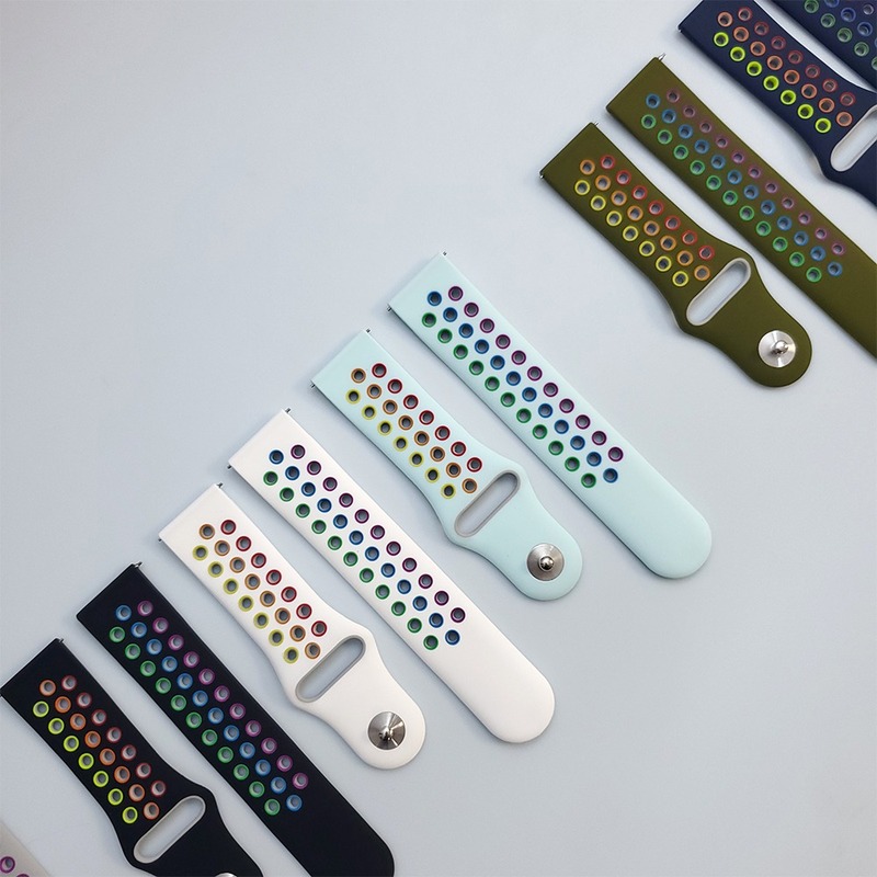 20mm 22mm High Quality Rubber Strap Universal Watch Band Colorful Soft ...