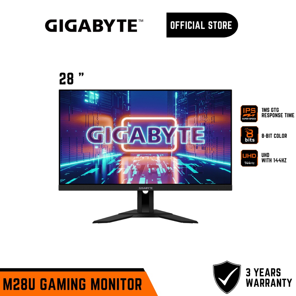 GIGABYTE M28U Gaming Monitor M28U AP Gigabyte official ThaiPick
