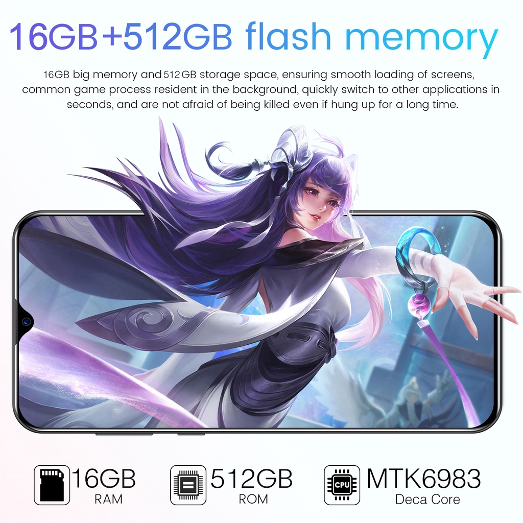 โทรศัพท์มือถือ P41 Pro 16GB+512GB โทรศัพท์มือถือราคาถูก 7.0นิ้วHD ...