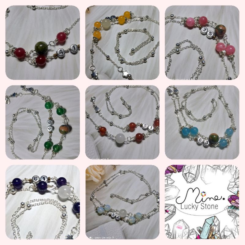 Mine lucky stone เครื่องประดับพลังตัวเลข เสริมโชคลาภ หินนำโชค สายคล้อง ...