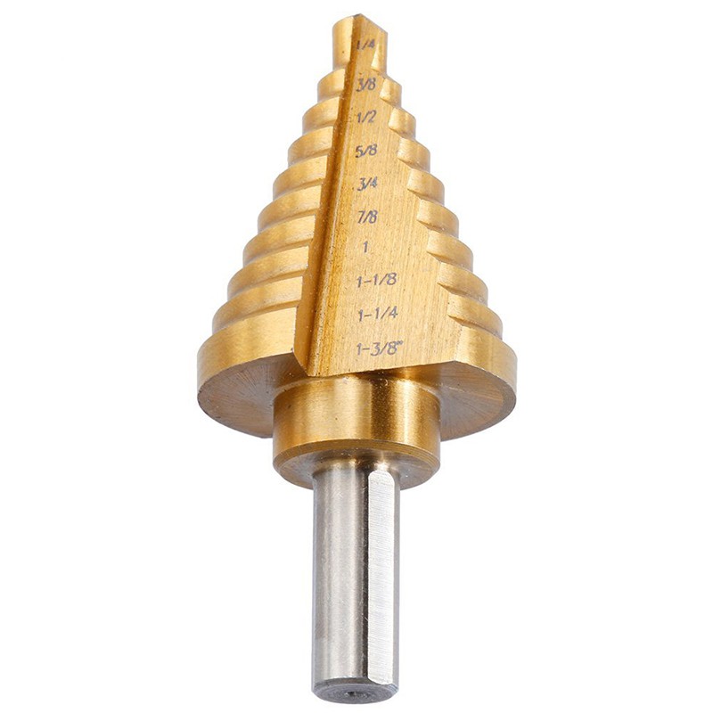 [HELLERY]5pcs Multi-Step Drill Bit High Speed Steel Cone Drill Hole ...