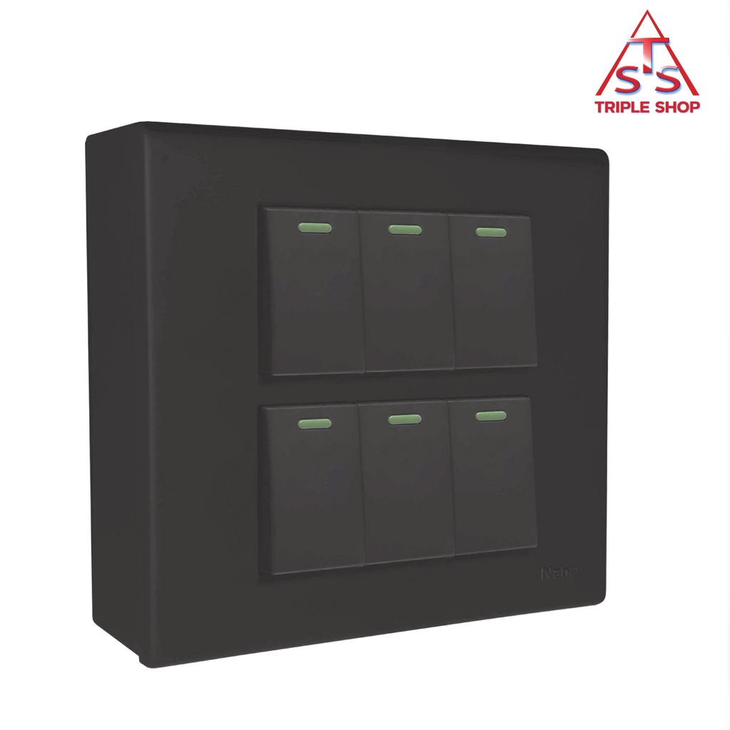 NANO ชุดสวิตซ์ ชุดปลั๊ก 4x4 เต้ารับกราวคู่ ปลั๊กกราวคู่ ชุดปลั๊กไฟ ชุดสวิทซ์ เต้ารับ ...