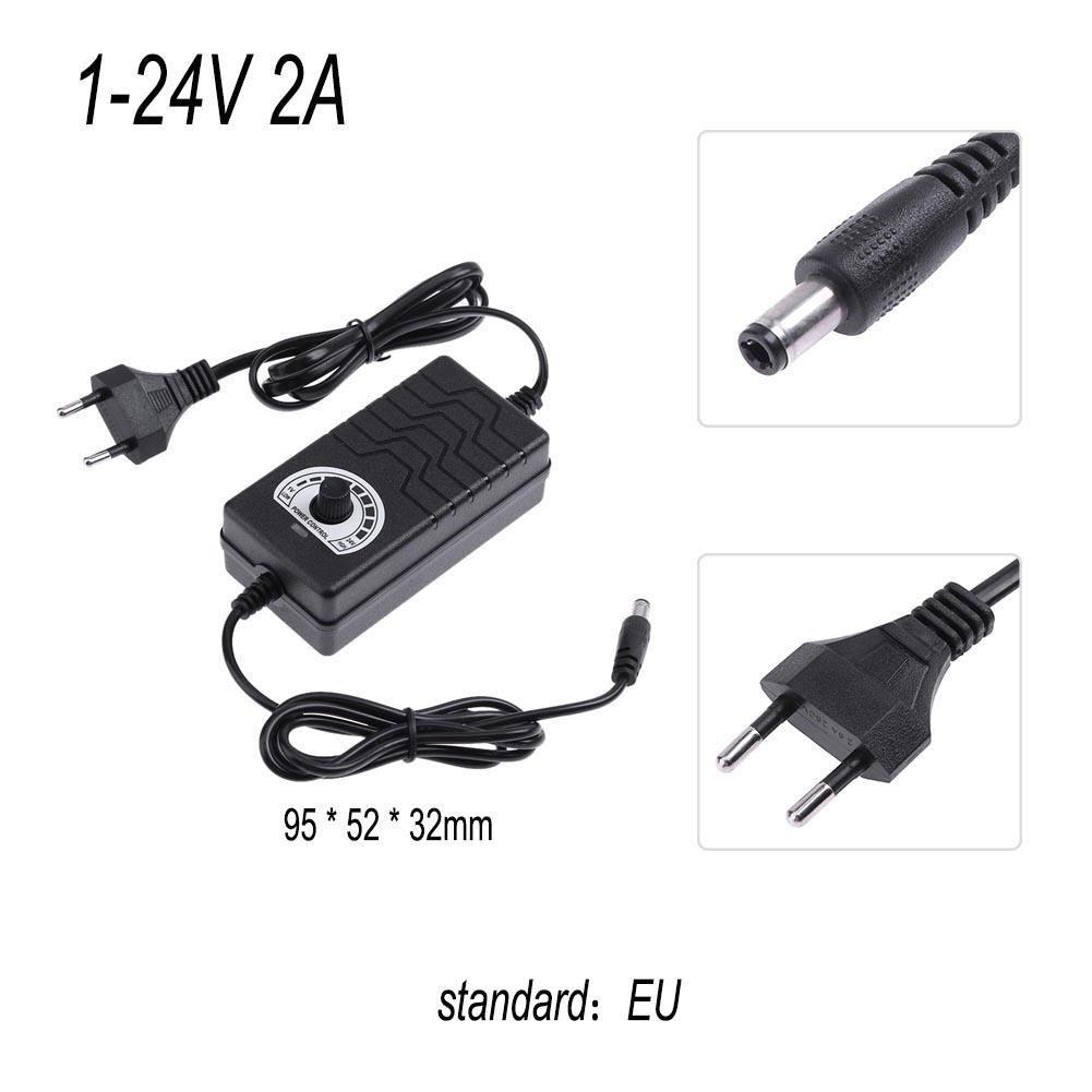 PHITELOTOUS AC to DC Adapter 3-24V 2A Adjustable Power Supply Motor ...