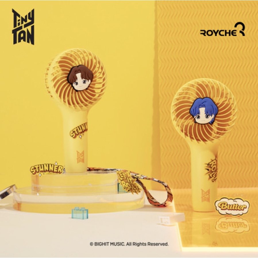BTS TinyTan พร้อมส่ง พัดลม มือถือ พกพา มีสายคล้องมือ Butter Portable ...