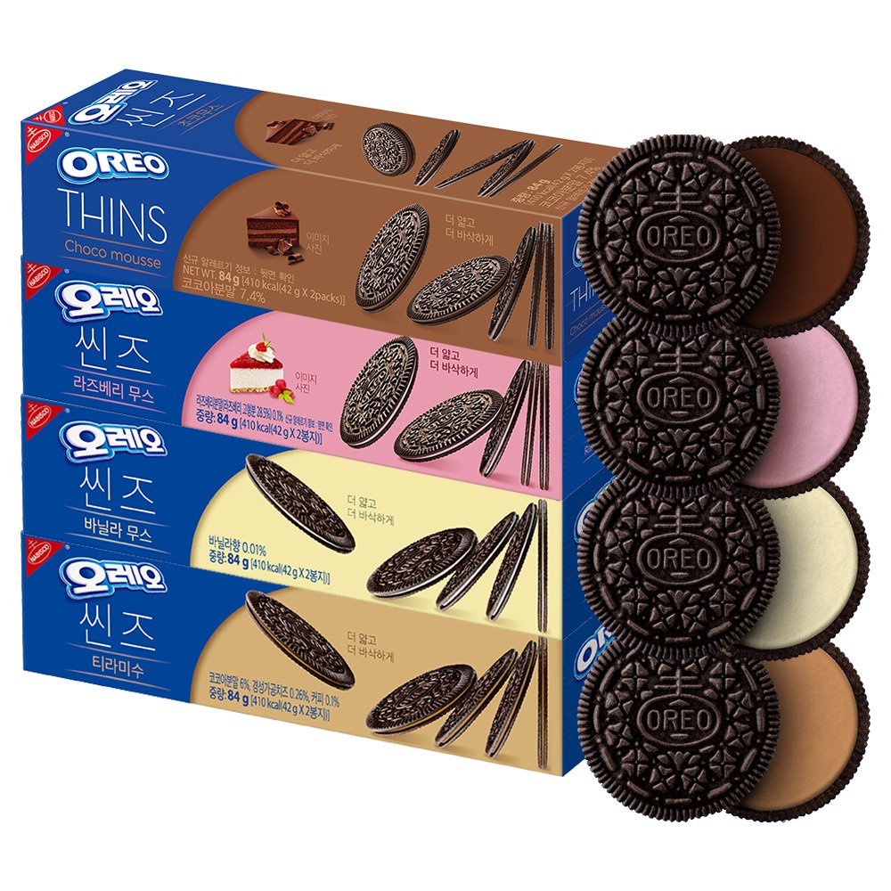 오레오씬즈 โอริโอ้ทินส์แผ่นบาง Oreo Thins Cookies Snack 3 รสชาติ - ramyeon ...