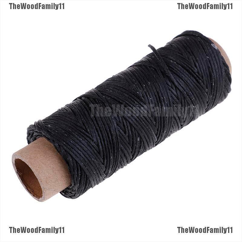 TWF 50m/Roll Leather Sewing Flat Waxed Thread Wax String Hand Stitching ...