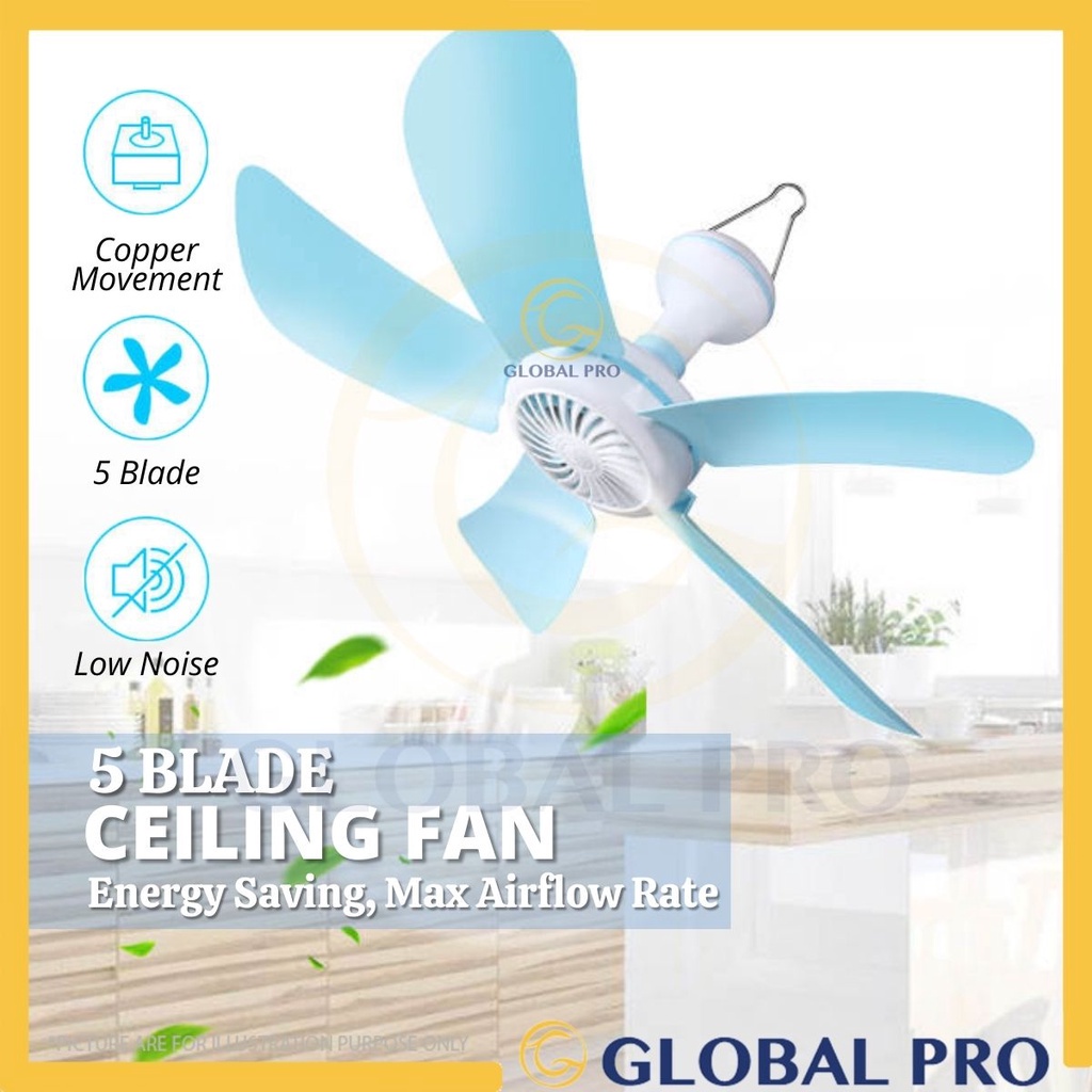 GLOBAL PRO 5 Blade 220V 9W / 15W Mini Ceiling Fan Mini Fans Air ...