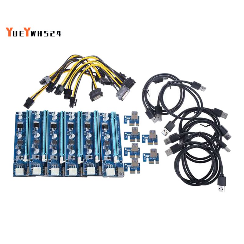 卐 สายแปลงสำหรับริกขุด 6Pin PSU to 6Pin Riser card Mining Full modular ...