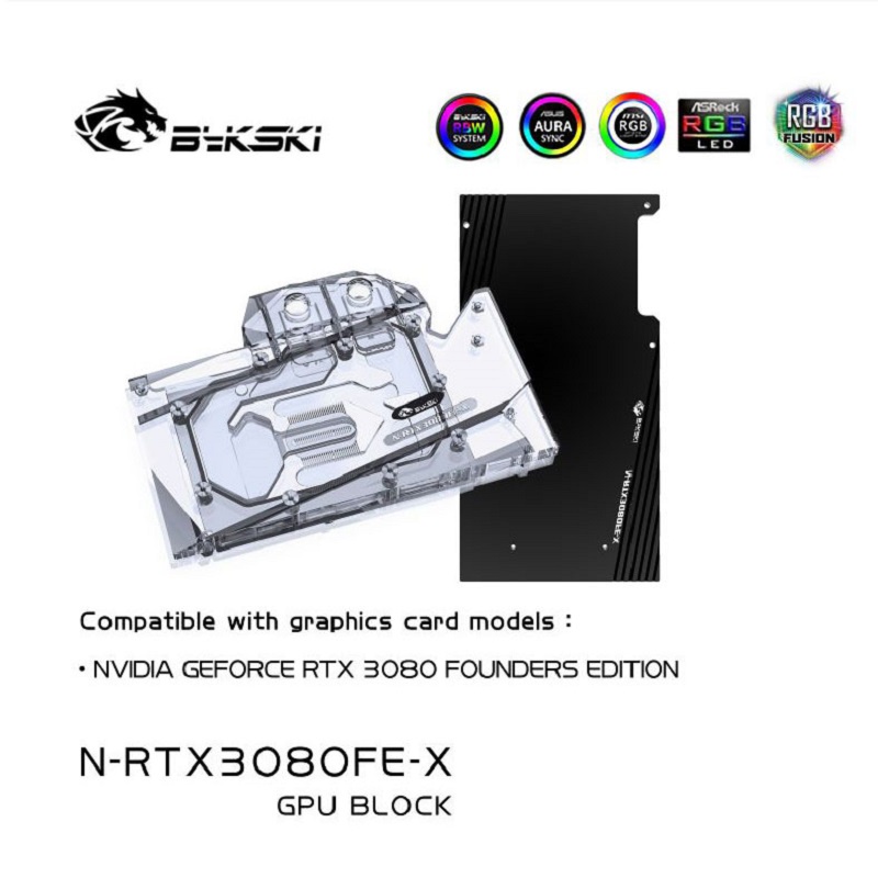 Bykski N-RTX3080FE-X PC water cooling Radiator GPU cooler video ...