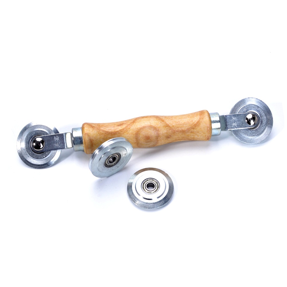 1Pc Wooden Handle And Steel Wheels Rolling Tool For Double Window ...