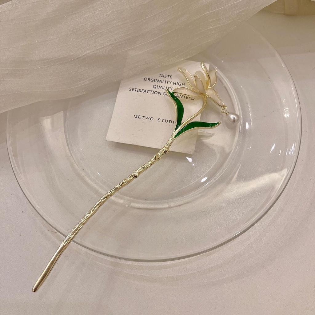 ใหม่ กิ๊บติดผม โลหะผสมสังกะสี ไข่มุกเทียม กล้วยไม้ ผู้หญิง หรูหรา ...