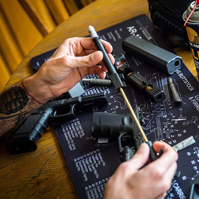 AR-15 แผ่นรองเมาส์ถอดประกอบ AK-47 ยุทธวิธีทำความสะอาด Pad แผ่นยาง ...