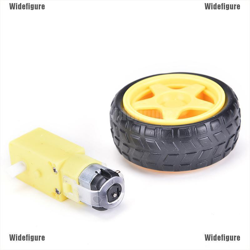 Widefigure Smart Car Robot Plastic Tire Wheel with DC 3-6v Gear Motor ...