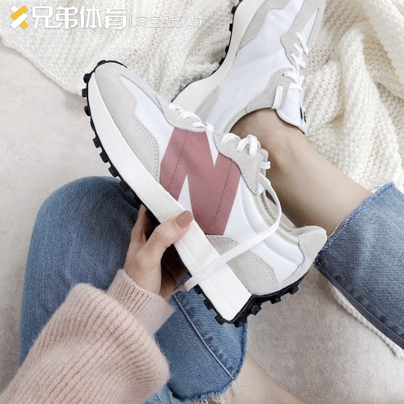Brother Sports New Balance 327 NB327 Gray Red Milk Tea with Red Beans ...