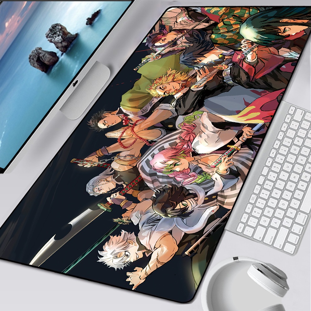 Anime Demon Slayer Gaming Large Locked Mouse Pad HD Print Computer ...