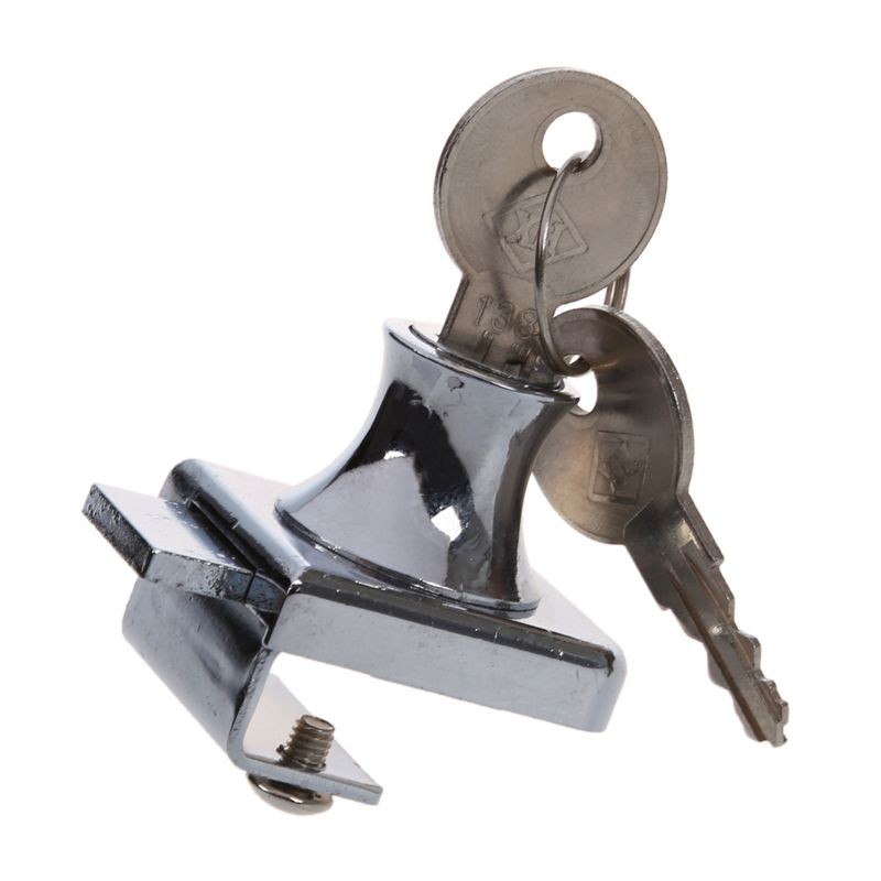 XieHe Stainless Stell Showcase Display Cabinet Glass Door Lock w 2 Keys ...