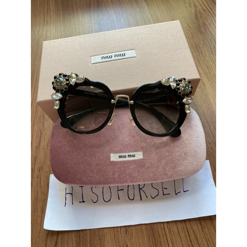 เหมือนใหม่ miu miu แว่นสุดแซ่บ เพชรวิ้งๆ#แว่นกันแดด#แบรนด์เนมแท้#แฟชั่น ...