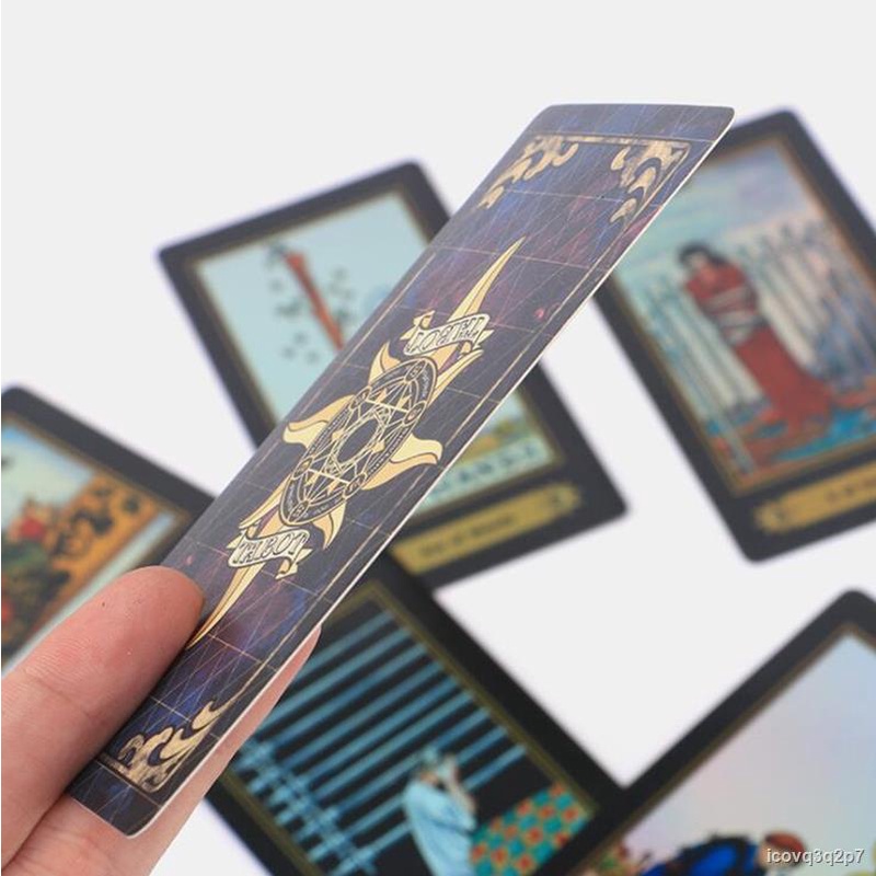 ดูดวง Laser Waite Tarot Cards 78 Sheet Mysterious Divination Tarot Deck ...